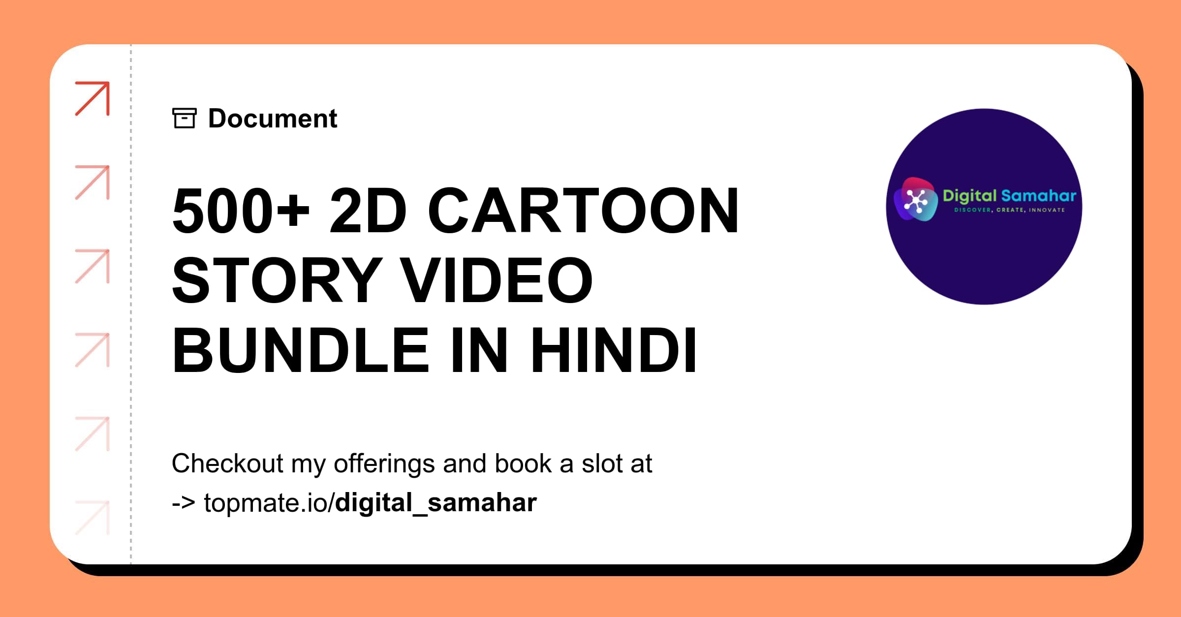 500+ 2D CARTOON STORY VIDEO BUNDLE IN HINDI with Digital Samahar